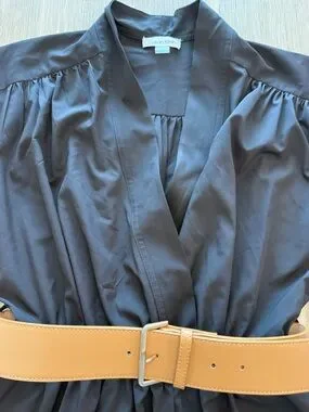 Calvin Klein | Dresses | Calvin Klein Black Maxi Dress With Tan Waist ...